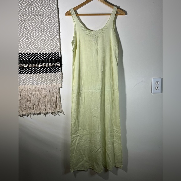 karavan | Dresses | Karavan Cotton Rayon Lime Green Maxi Dress | Poshmark